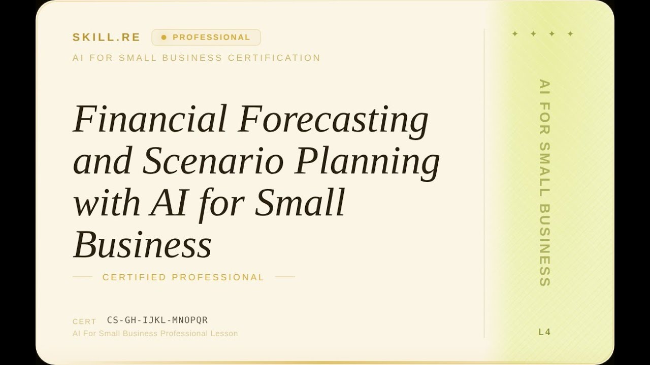 AI for Small Business: Financial Forecasting and Scenario Planning with AI for Small Business