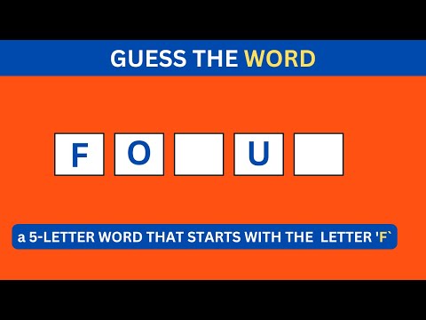 Guess the word: a letter 5 letter word that starts with the letter "F", "Unbelievable! "