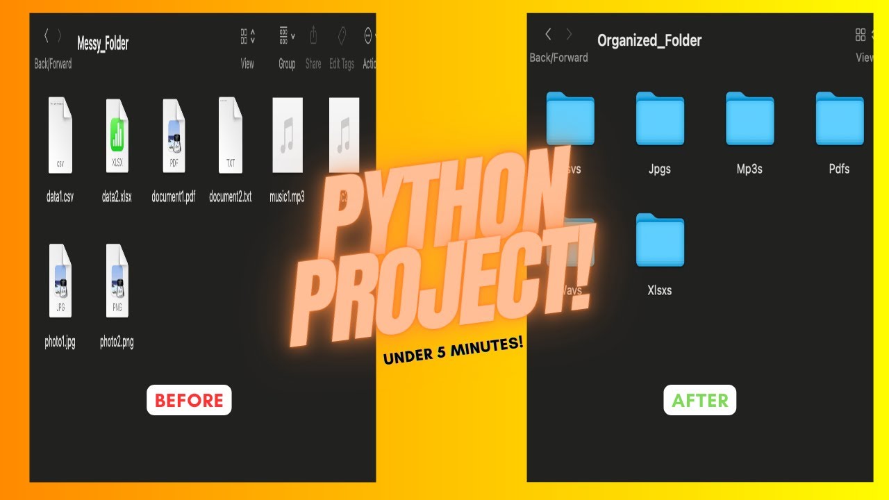 Automate Your File Organization with Python – Clean Your Messy Folders!(Python Project!)