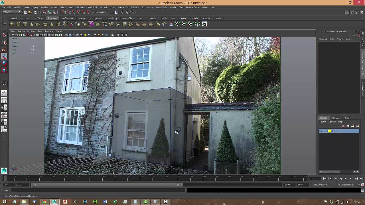 Basic Maya 2015 Camera Projection