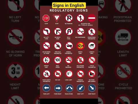 Regulatory road signs in English #english #englishlanguage #shortvideo #englishlearning
