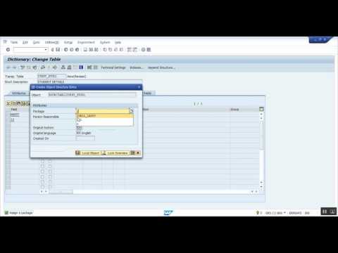 How to Create and Activate a Database Table in SAP ABAP