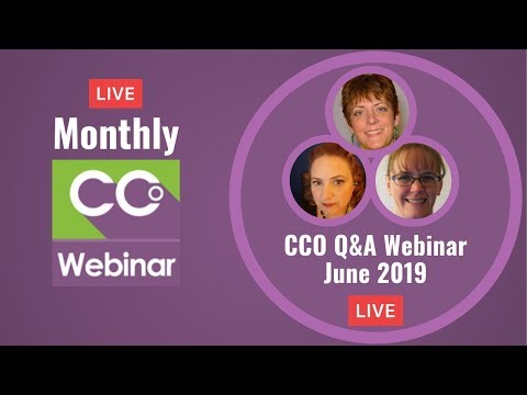 LIVE CCO Q&A Webinar June 2019