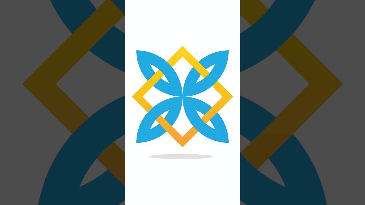 3D Flowers Shape Concept💠 | Shape Builder tool | #logodesign #shapebuildertool #illustrator #shorts