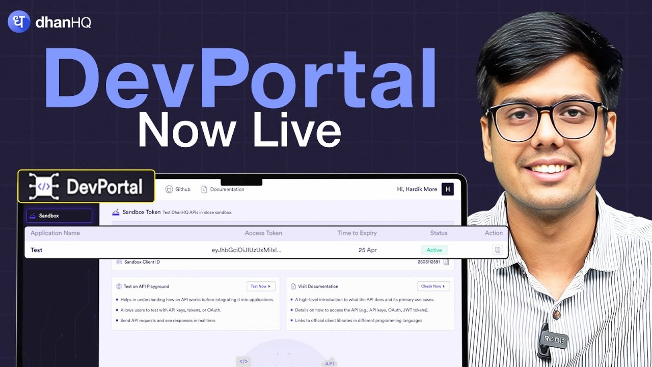 Now Live: DhanHQ Devportal & Sandbox | Build & Test Trading Strategies Without a Dhan Account