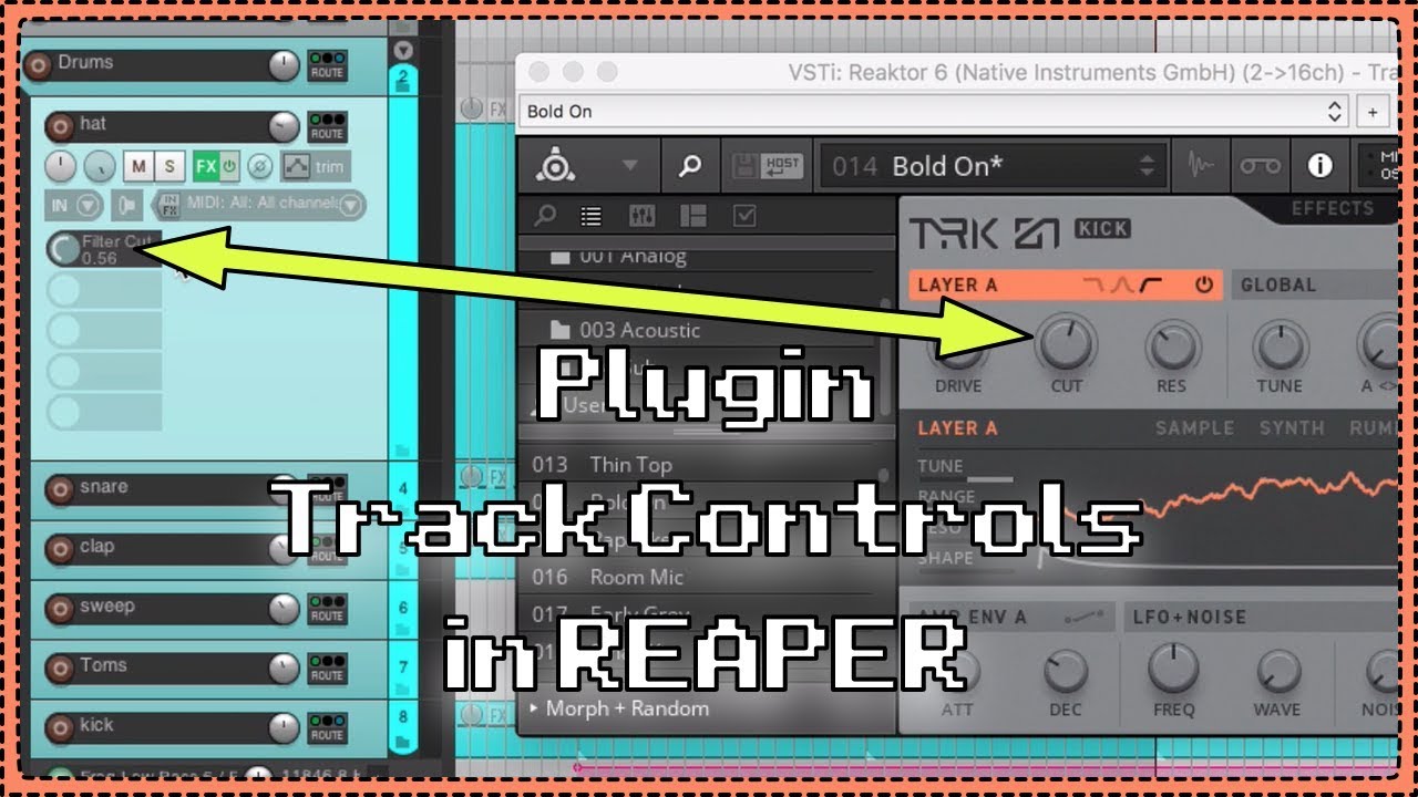 How to show Plugin Parameters as Track Controls in REAPER - Tutorial