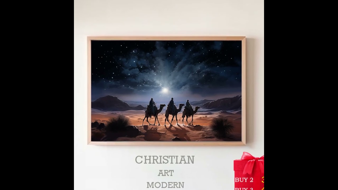 Three Wise Men, Nativity Scene, Birth of Jesus, Three Kings, Kings of Orient, Bible Art, Bible Scene