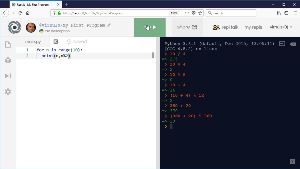 Python 3 - Using Modular Arithmetic (e.g. for Cycling Values)