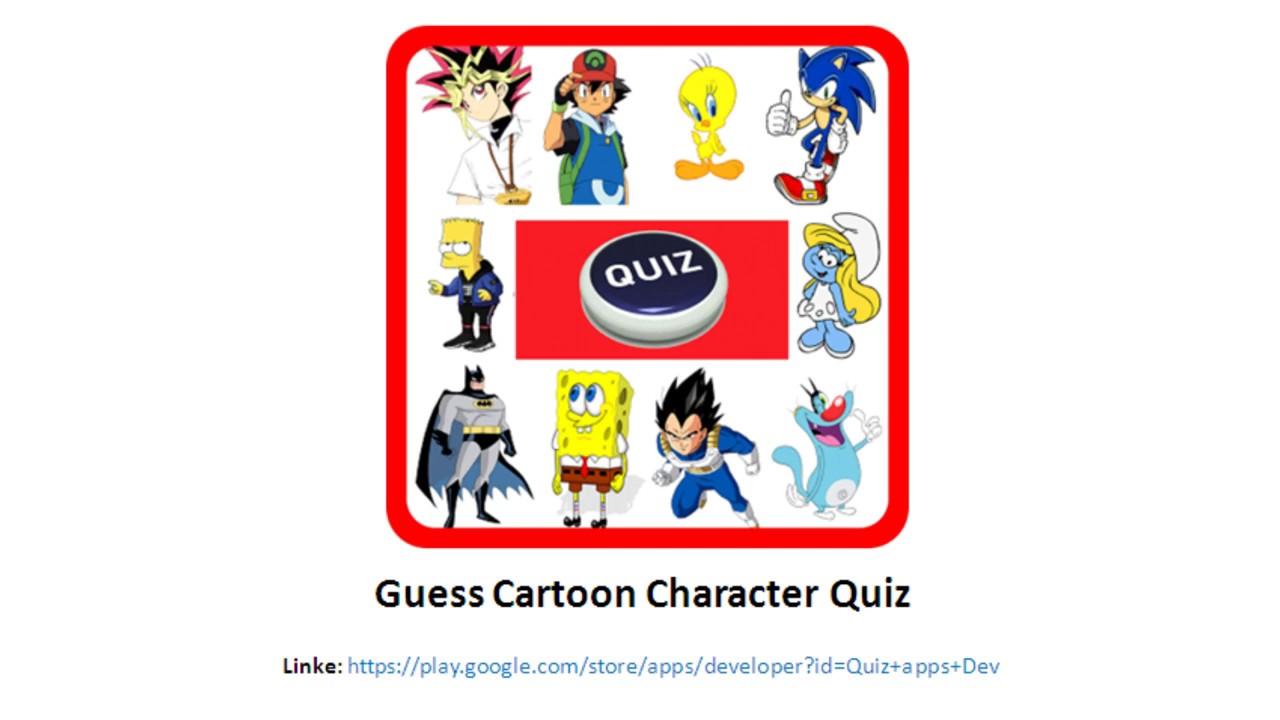 Best App Quiz for Cartoon Character - Guess Cartoon Charachter Quiz Project1