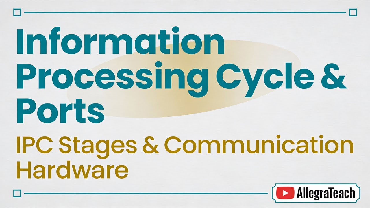 CAT | Information Processing Cycle | Input, Processing, Output, Storage, Communication