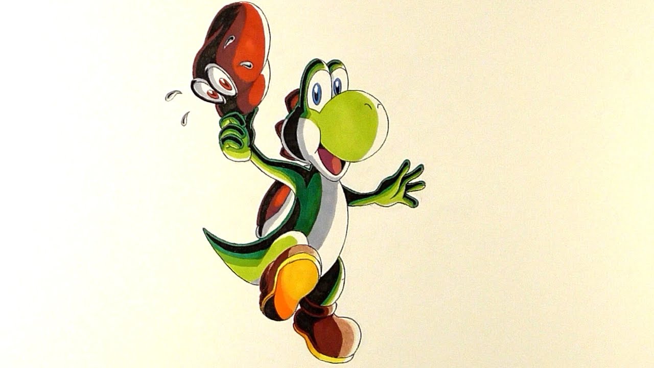Drawing Yoshi and Cappy (Timelapse)
