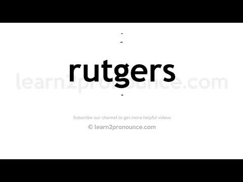How to pronounce Rutgers | English pronunciation