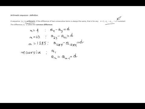 Arithmetic sequence definition