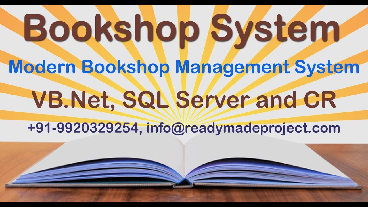 Bookshop Management System, Configuration and Working Demo by readymadeproject.com