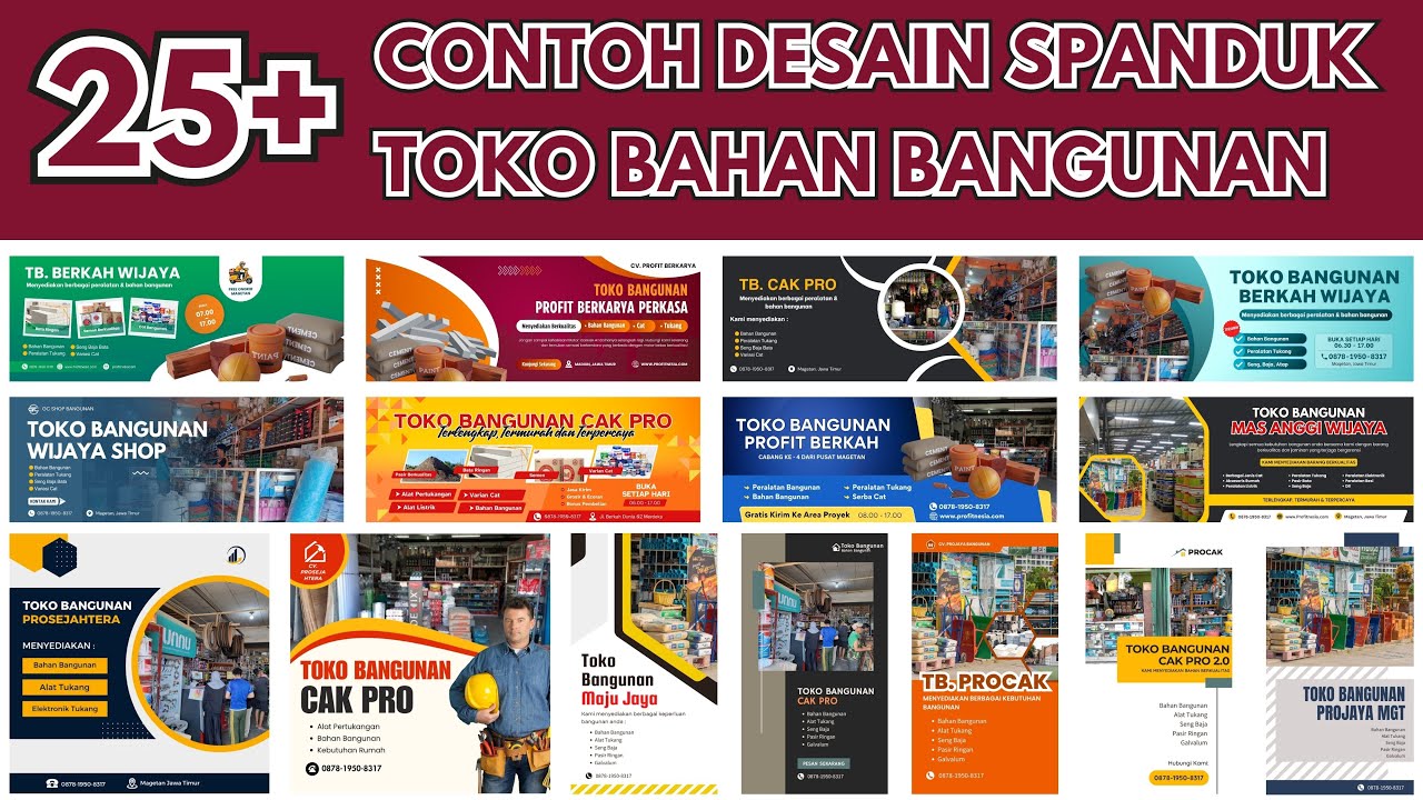 25+ Contoh Desain Spanduk/Banner Toko Bahan Bangunan Terbaru - Versi Profitnesia