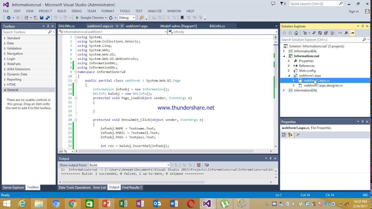 Insert Operation In Entity Framework
