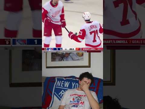 Dylan Larkin TIES GAME in dying seconds of 1st vs NYR