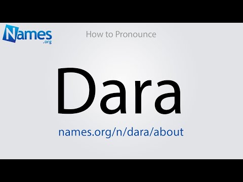 How to Pronounce Dara