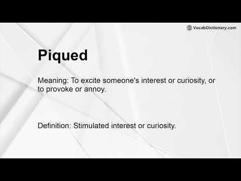Piqued Meaning