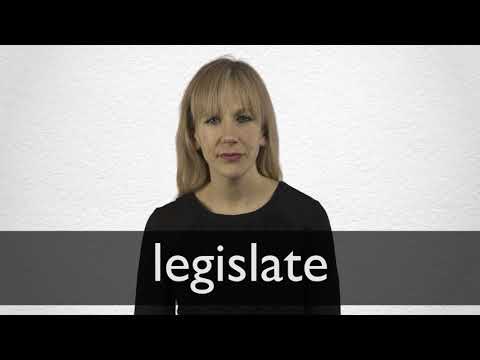 LEGISLATE definition and meaning | Collins English Dictionary