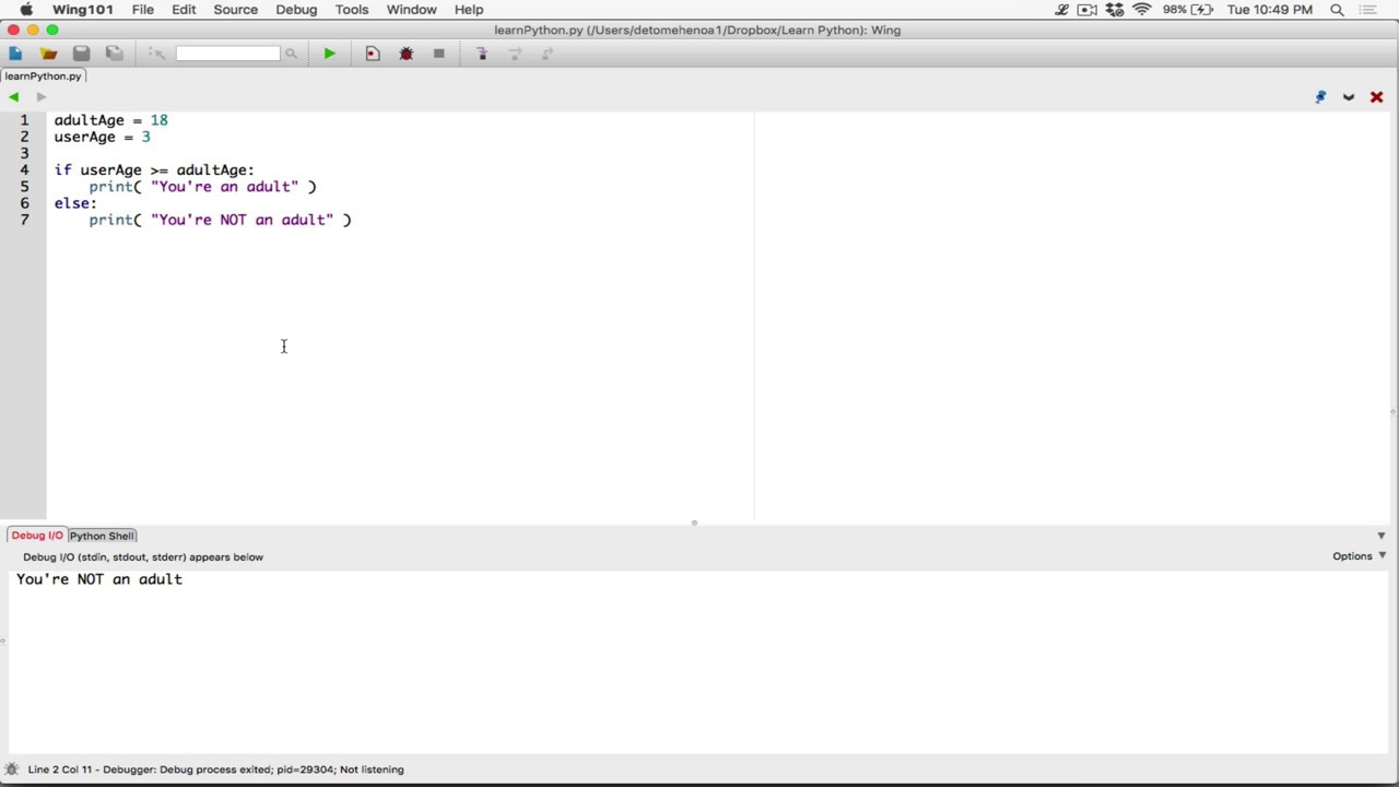 49. if-else statement - Learn Python