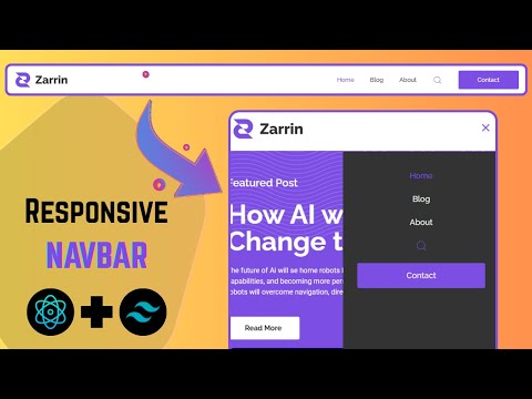 Responsive Navbar using React & Tailwind CSS | Part 1