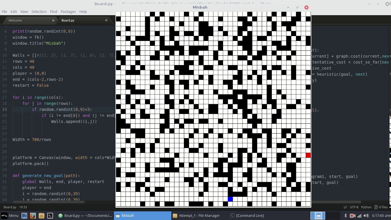 A* Path Finding - Infinite - Python
