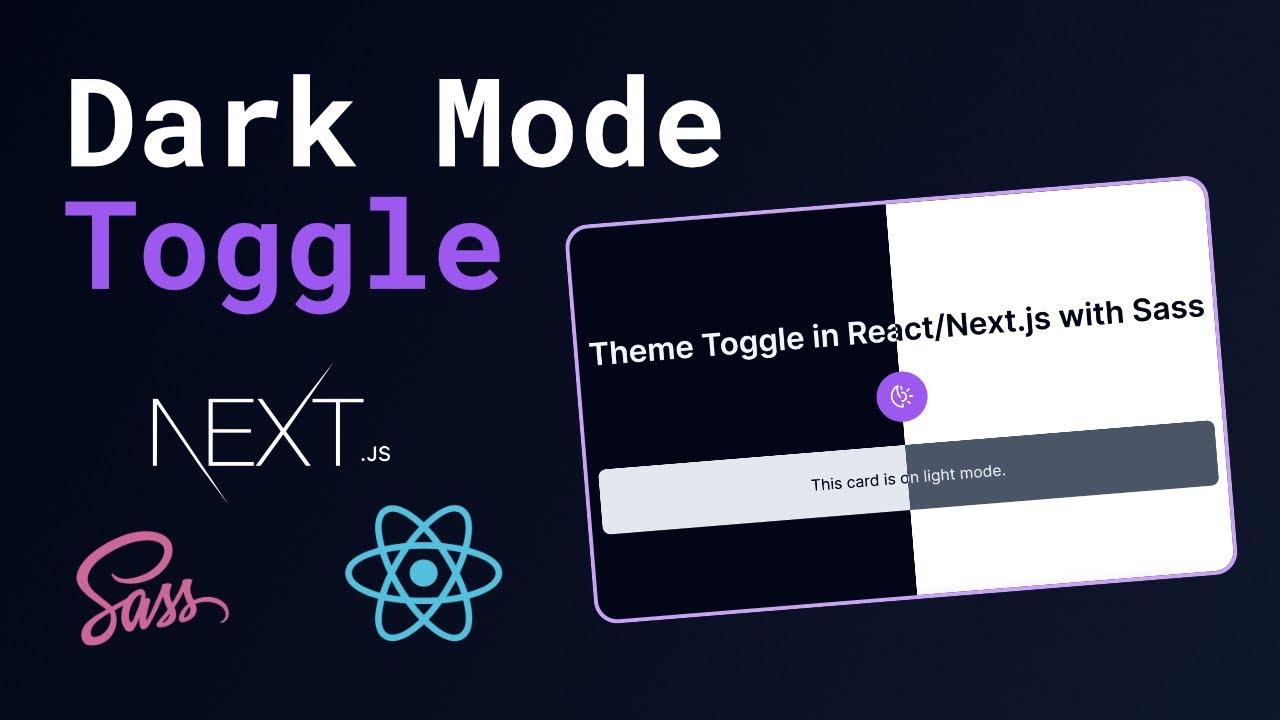 How to Implement Dark Mode in React/Next.js Using Sass