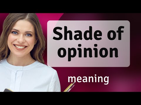 Understanding "Shade of Opinion" in English