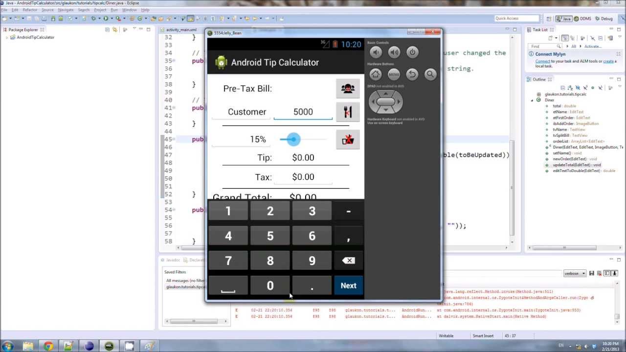 Android Tip Calculator Tutorial, Chapter 3: Java - Part 15