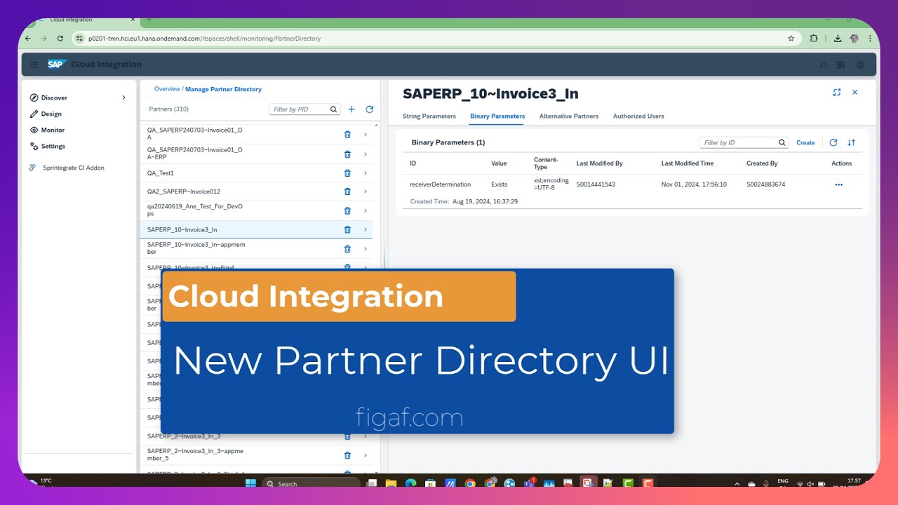 New UI for Partner Directory both on Neo and Cloud Foundry/Integration Suite.