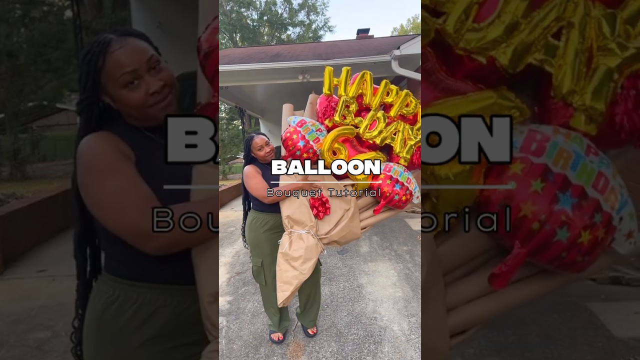 Balloon Bouquet 🎈💐 #balloonbouquet #diy #giftideas #mothersday #dollartreediy #tutorial