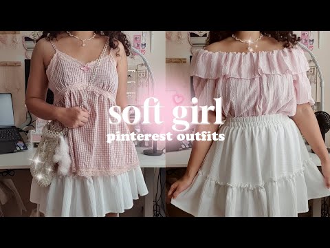 dressing like my pinterest board ???? soft girl aesthetic outfits for summer, girly shoujo style inspo