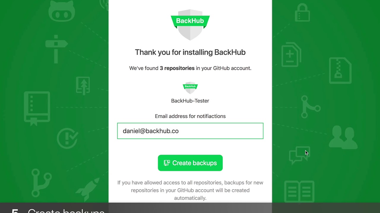 How to create a GitHub backup with BackHub