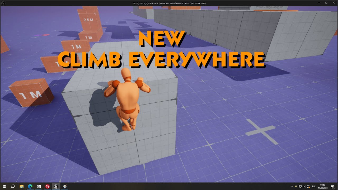 UE5.5 NEW Motion Matching Climb Everywhere - Download on Github