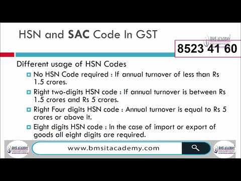 56 HSN and SAC Code In GST
