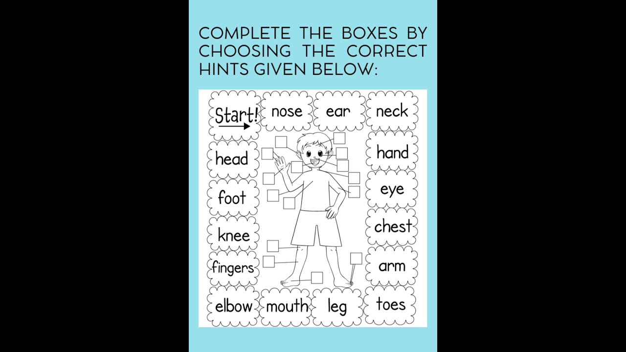 #body parts for kids: #Fun learning #Worksheet Activities
