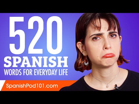 520 Spanish Words for Everyday Life - Basic Vocabulary #26