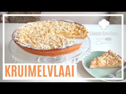 Vlaai met kruimels en banketbakkersroom | KRUIMELVLAAI | Zo maak je deze vlaai zelf!