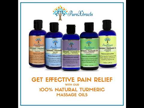 PureXtracts Turmeric Massage Oils - for all aches & pains, arthritis, inflammation & lot more