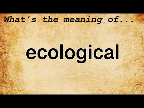 Ecological Meaning : Definition of Ecological