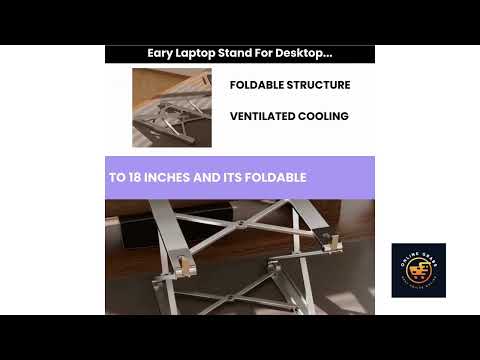 Eary Laptop Stand For Desktop Metal Stable Base With Portable Foldable Ventilated Cooling Computer