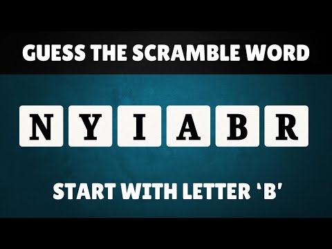 Guess the Scrambled Word Start with Letter B | Quiz World Sunita