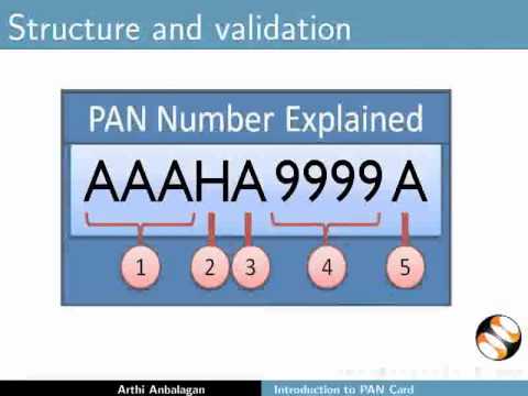Introduction to PAN Card - Tamil