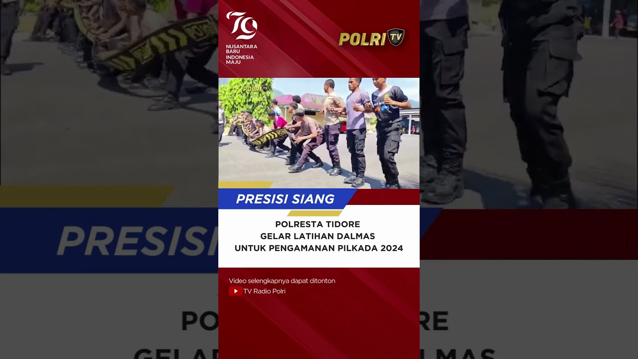 POLRESTA TIDORE GELAR LATIHAN DALMAS UNTUK PENGAMANAN PILKADA 2024