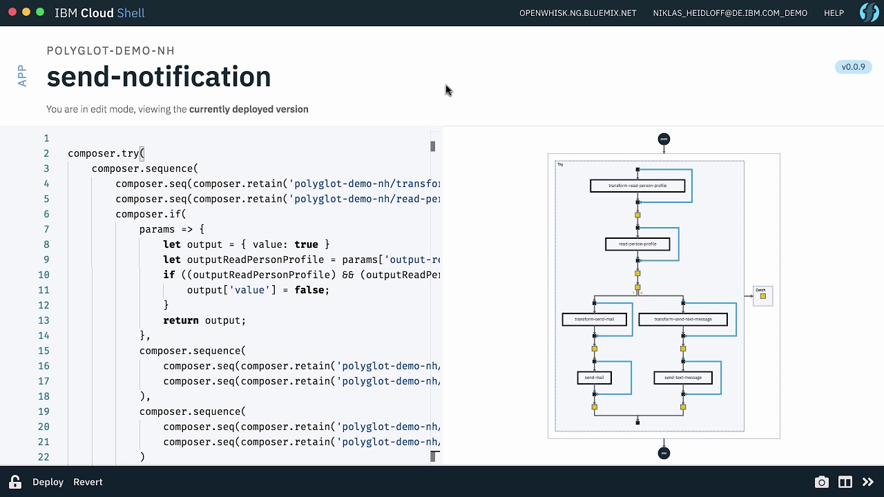 Developing Serverless Polyglot Applications with OpenWhisk