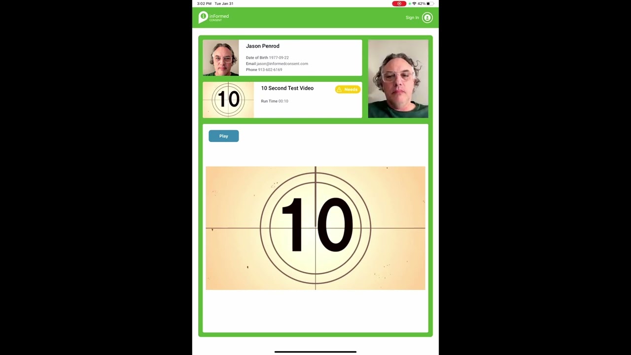 Informed Consent Basic Use Video