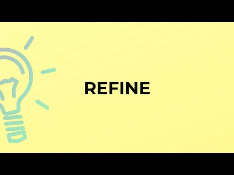 What is the meaning of the word REFINE?