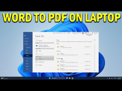 How To Convert Word to PDF in Laptop - Quick Fix