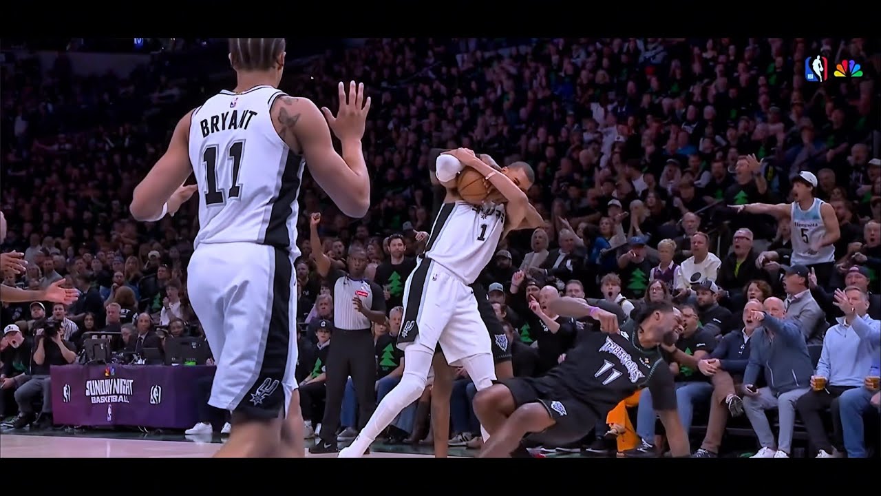 The NBA is soft, Naz Reid acting job. Wolves vs Spurs